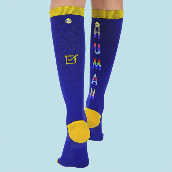 We Are All Human – Knee High Compression Socks – POWWFUL
